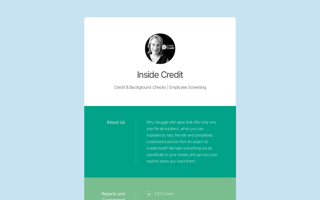 Inside Credit Contact Card